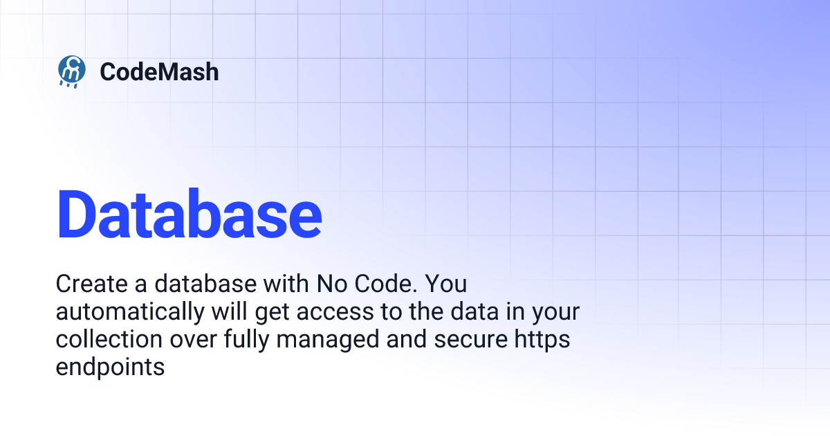 Database | CodeMash