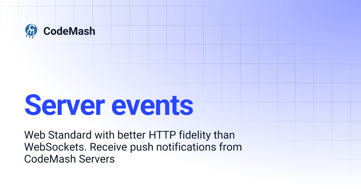 Server events | CodeMash